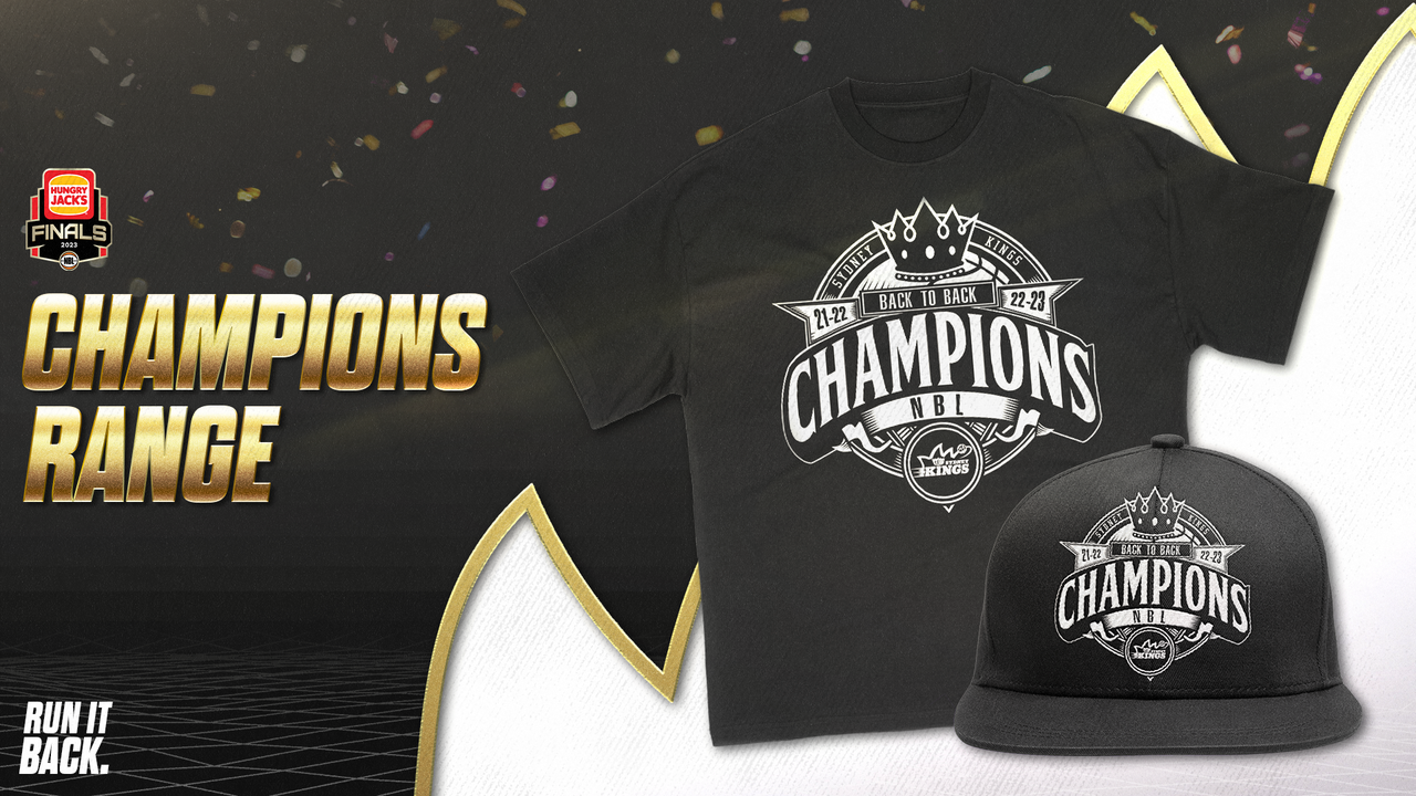 Kings' NBL23 championship merchandise now on sale