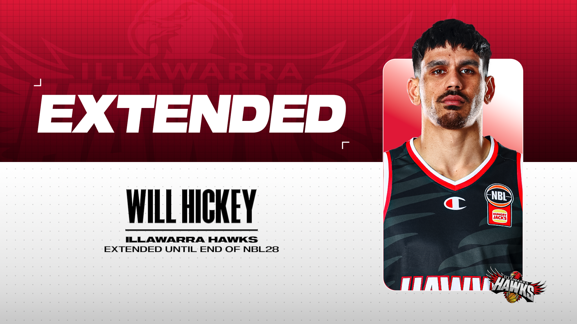 High-flying Hawk Hickey re-signs