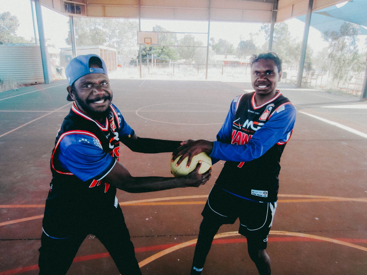 Hawks put smiles on Laramba kids' faces